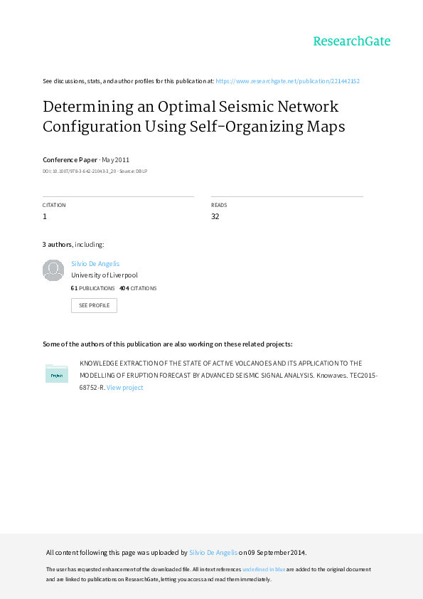 (PDF) Determining an Optimal Seismic Network Configuration Using Self ...