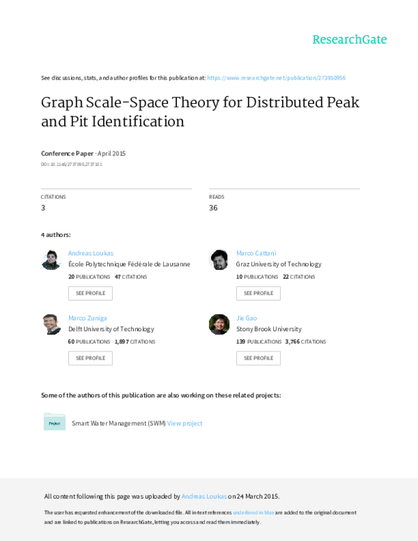 (PDF) Graph Scale-Space Theory for Distributed Peak and Pit ...