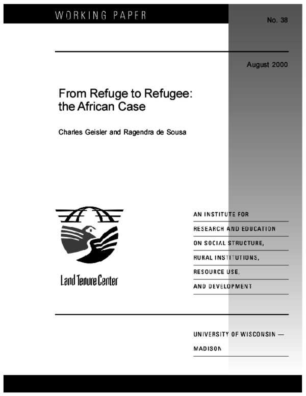 (PDF) From refuge to refugee: the African case