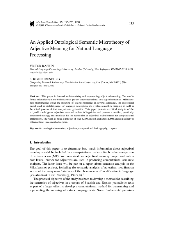 (PDF) An applied ontological semantic microtheory of adjective meaning ...