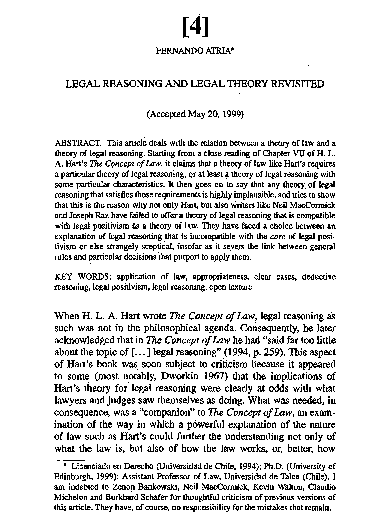 (PDF) (1999) Legal Reasoning and Legal Theory revisited