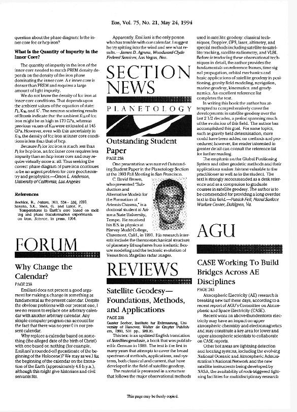 (PDF) Satellite geodesy: foundations, methods, and applications