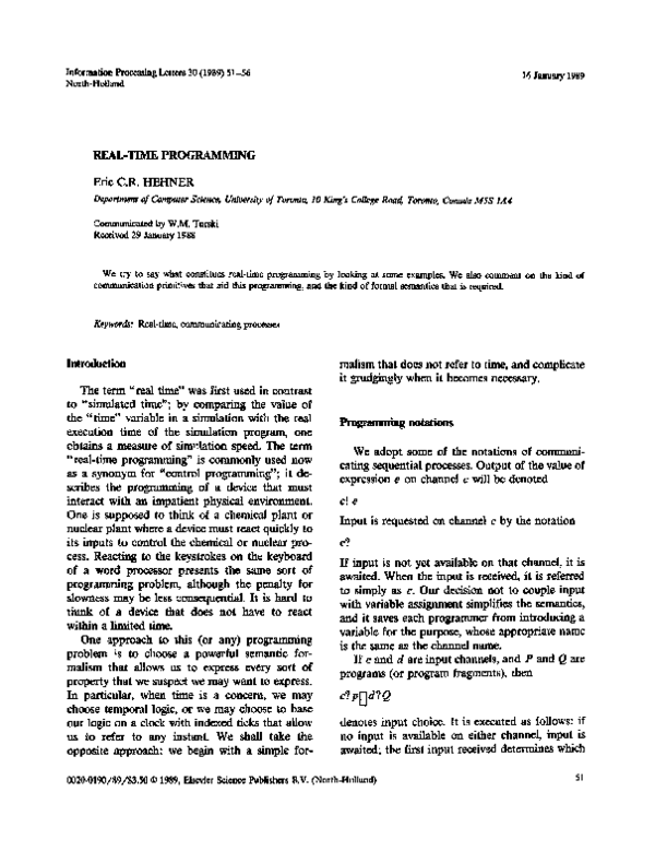 (PDF) Real-time programming