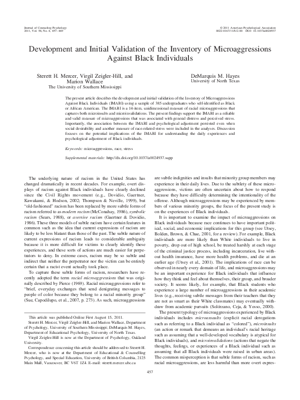(PDF) The Revised 28-Item Racial and Ethnic Microaggressions Scale ...
