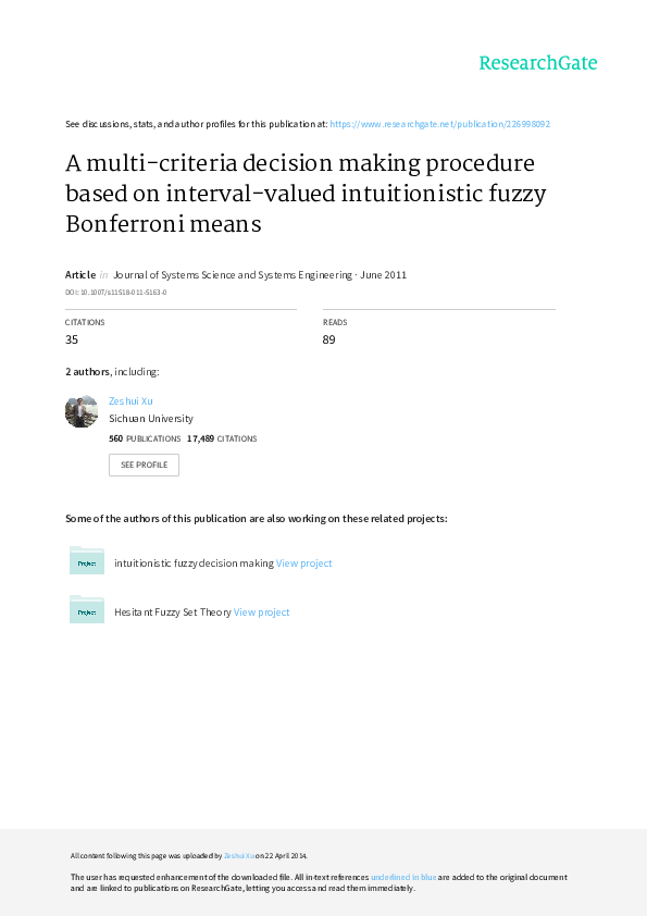 (PDF) A Multi-Criteria Decision Making Procedure Based on Neural Networks for Kanban Allocation
