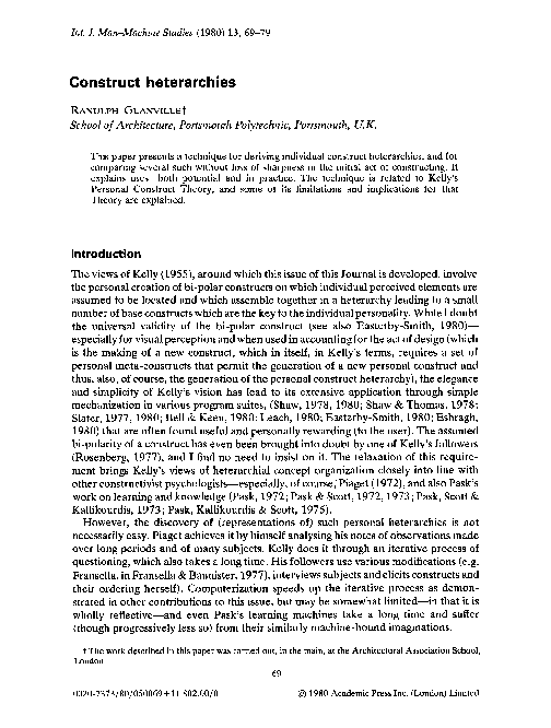 (PDF) Construct heterarchies