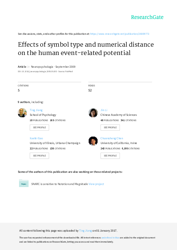 (PDF) Effects of symbol type and numerical distance on the human event ...