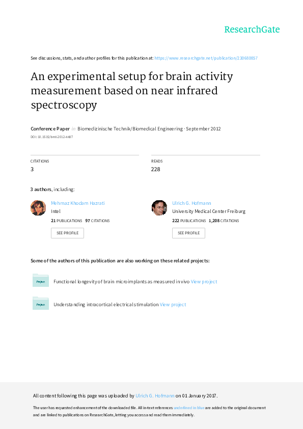 (PDF) NIRS-Based Brain Activity Measurement System