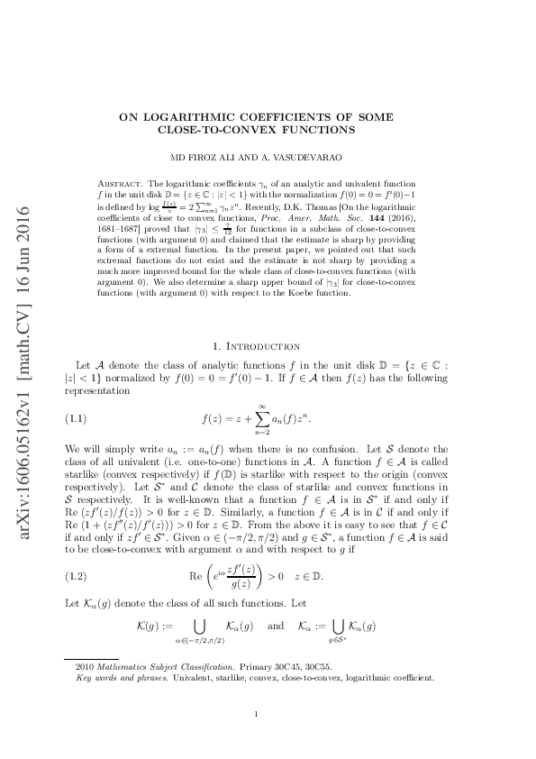 On Logarithmic Coefficients Of Some Close To Convex Functions