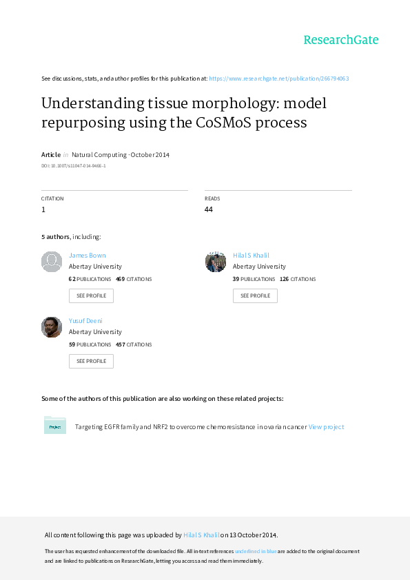 (PDF) Understanding tissue morphology: model repurposing using the ...