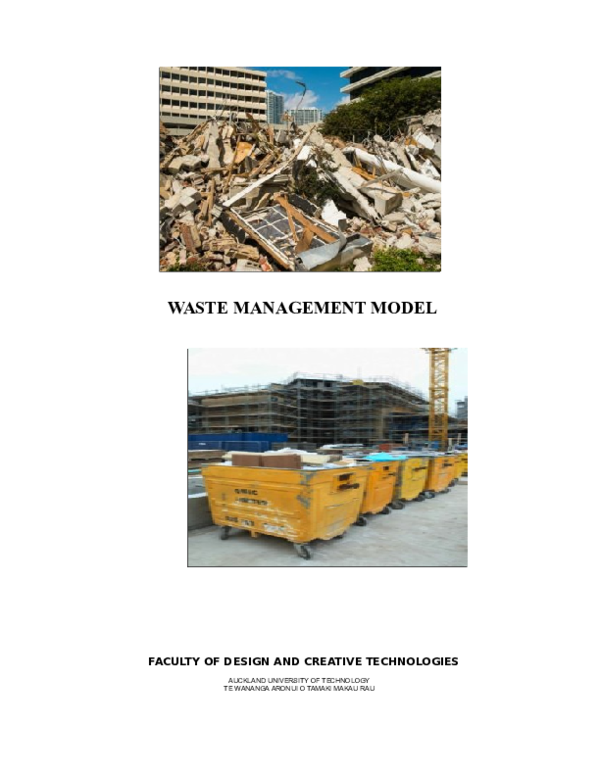 (DOC) WASTE MANAGEMENT MODEL