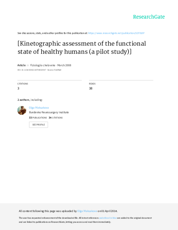(PDF) Kinetographic assessment of the functional state of healthy ...