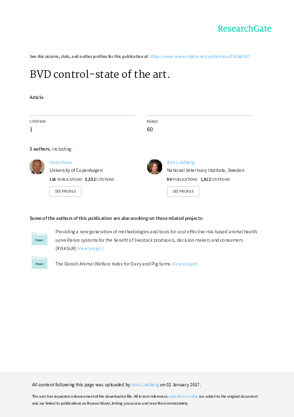 (PDF) BVD Control-State Of The Art