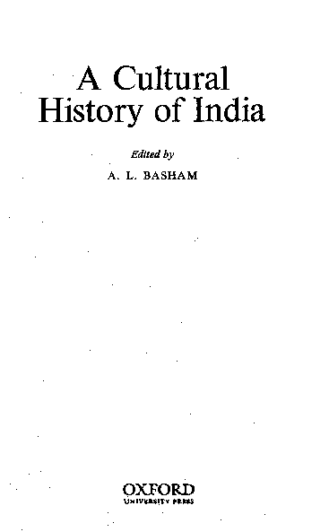 (PDF) A Cultural History of India
