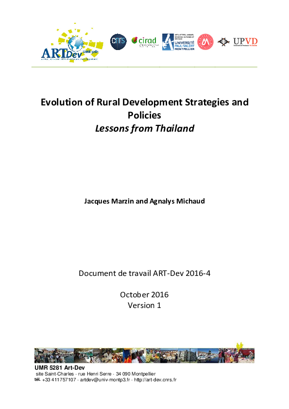 (PDF) Evolution of Rural Development Strategies and Policies Lessons ...