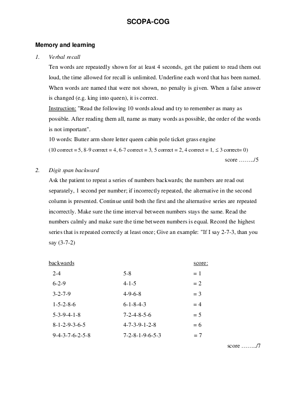 (PDF) SCOPA-COG Memory and learning | Omid Farajpour - Academia.edu