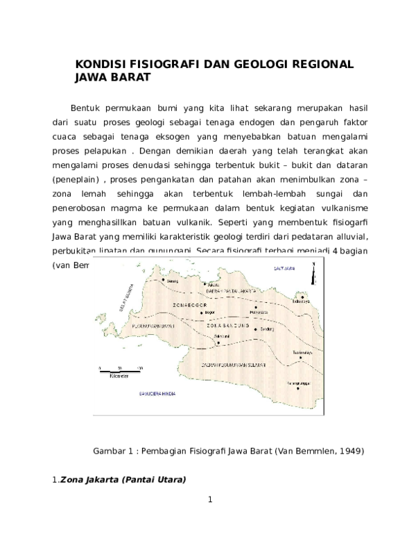KONDISI FISIOGRAFI DAN GEOLOGI REGIONAL JAWA BARAT