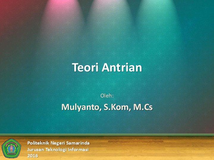 (PDF) Teori Antrian
