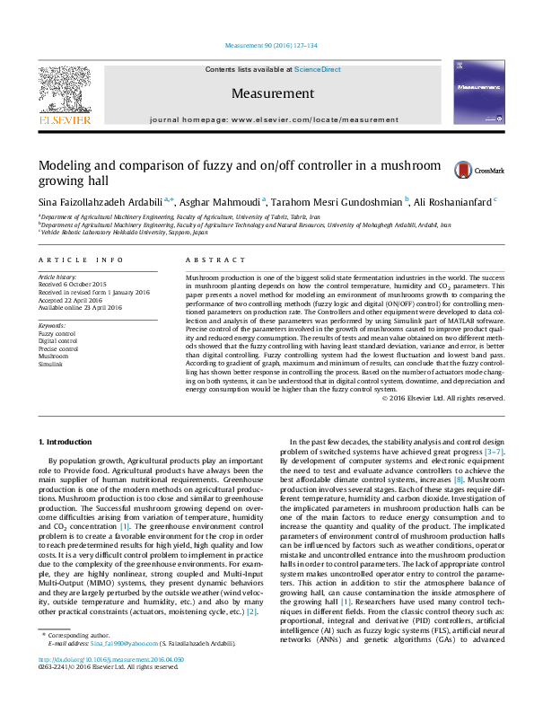 (PDF) Modeling and comparison of fuzzy and on/off controller in a ... (PDF) Modeling and comparison of fuzzy and on/off controller in a ...