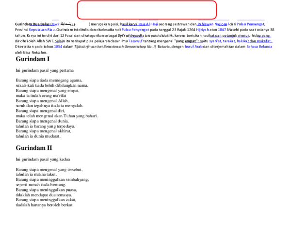 (PDF) Gurindam Dua Belas 12