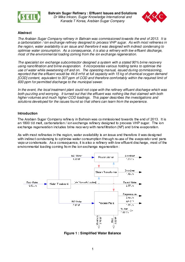 (PDF) Bahrain Refinery Effluent Issues and Solutions