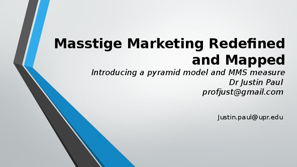 (PPT) Masstige Marketing PPT 2 studies
