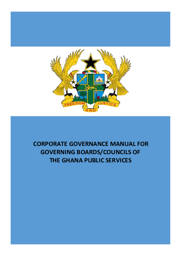 (PDF) CORPORATE GOVERNANCE MANUAL FOR GOVERNING BOARDS/COUNCILS OF THE ...