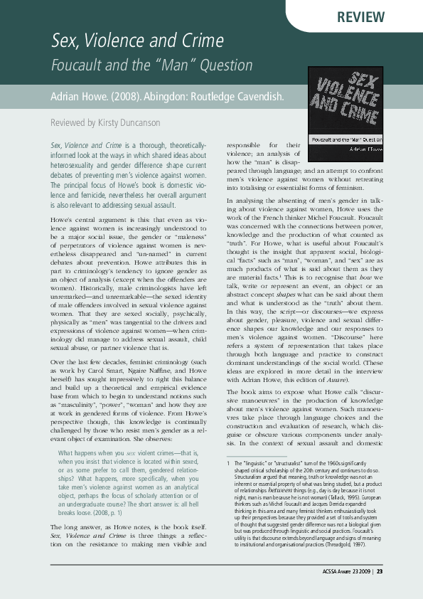 (PDF) Sex, Violence and Crime