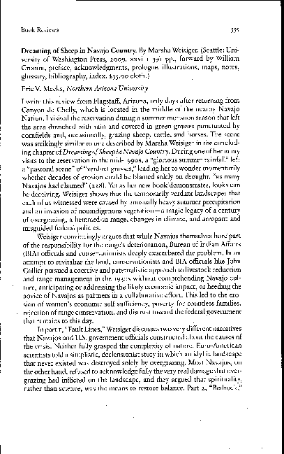 (PDF) Dreaming of Sheep in Navajo Country, by Marsha Weisiger (review)