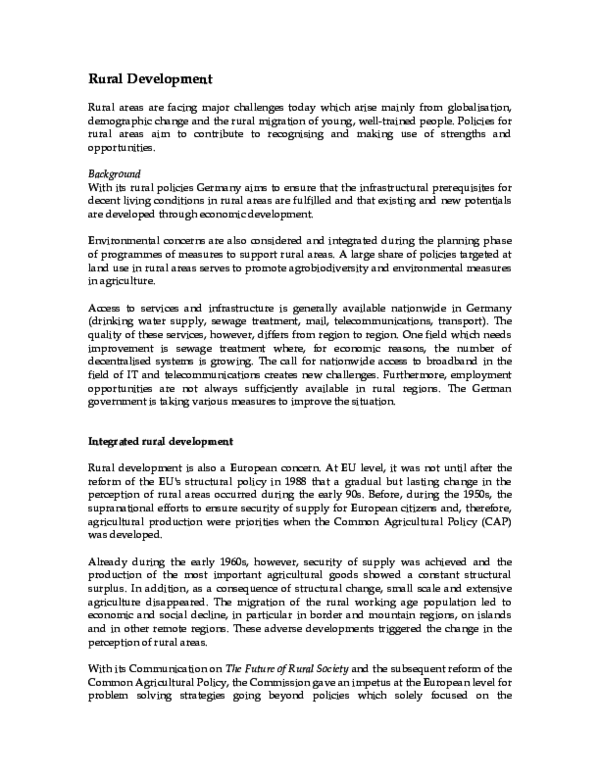 (PDF) Rural Development
