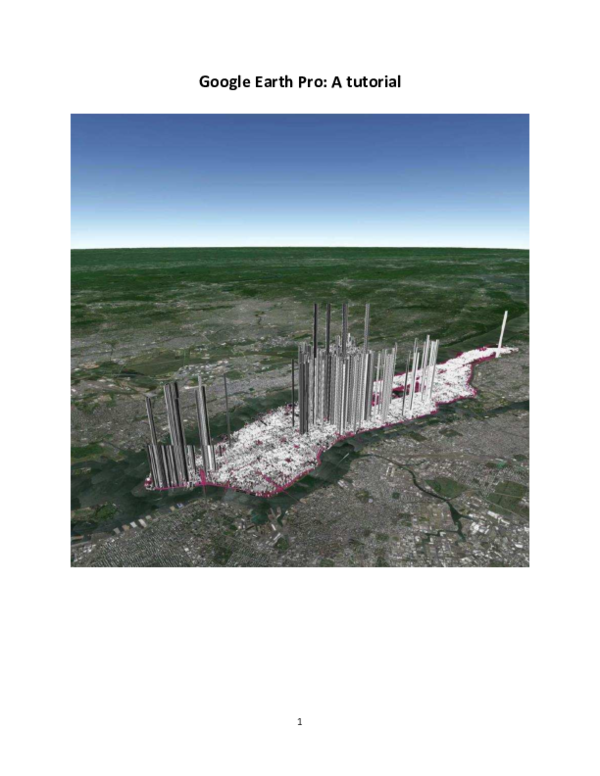 (PDF) Google Earth Pro: A tutorial