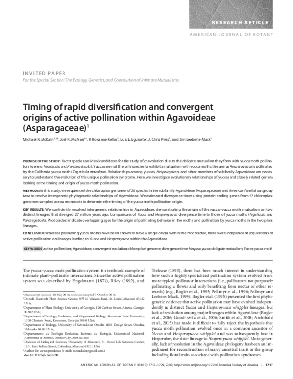(PDF) Timing of rapid diversification and convergent origins of active ...