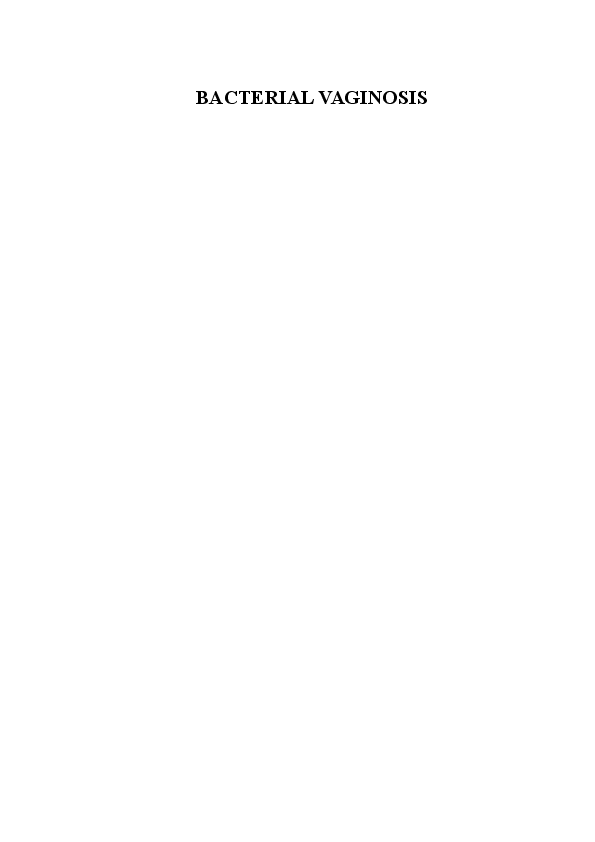 (DOC) Paper Bacterial Vaginosis