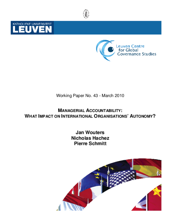 (PDF) Managerial Accountability: What Impact on International ...