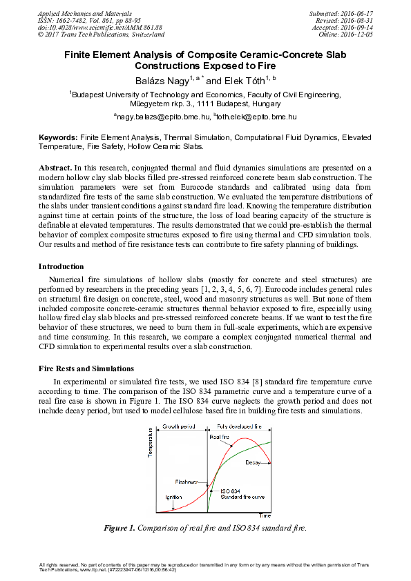 Pdf Finite Element Analysis Of Composite Ceramic Concrete Slab