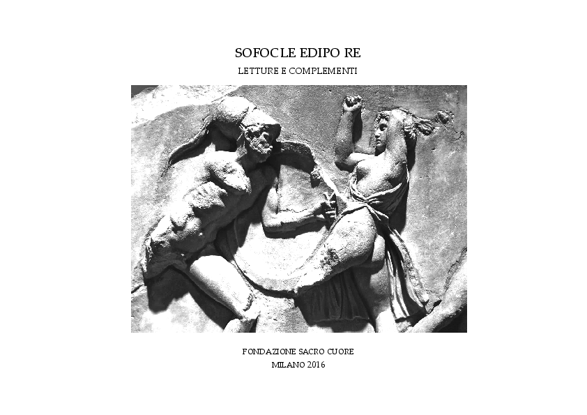 (PDF) SOFOCLE EDIPO RE LETTURE E COMPLEMENTI