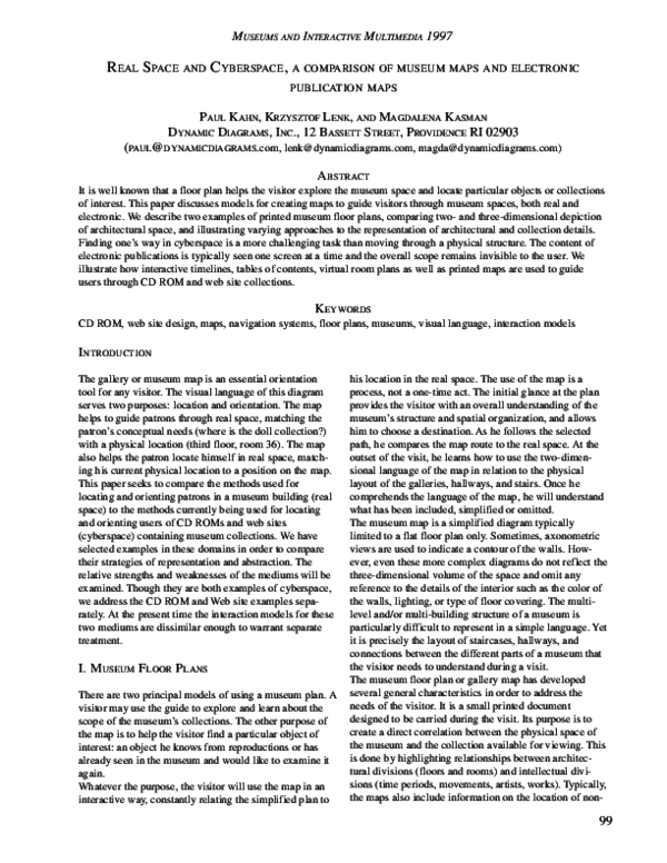 (PDF) Real Space and Cyberspace: A Comparison of Museum Maps and ...