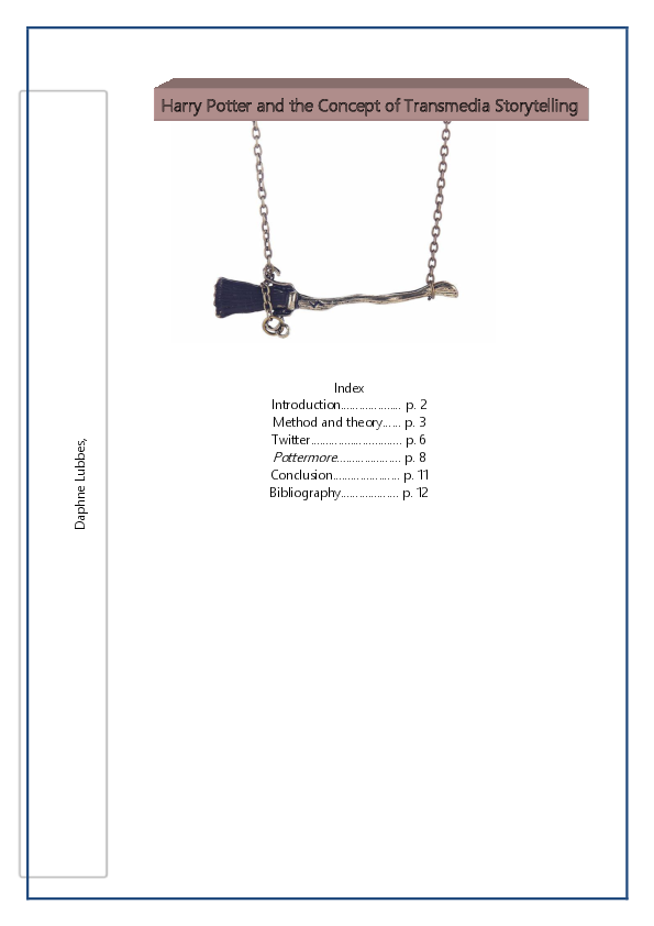 (PDF) Harry Potter and the Concept of Transmedia Storytelling