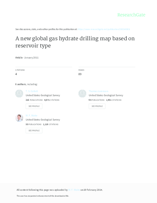 (PDF) A new global gas hydrate drilling map based on reservoir type