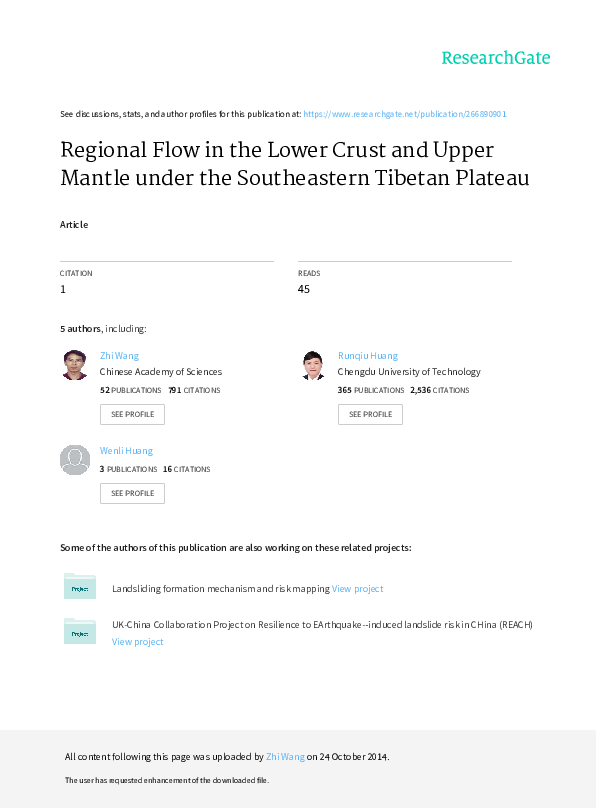 (PDF) Regional Flow in the Lower Crust and Upper Mantle under the ...