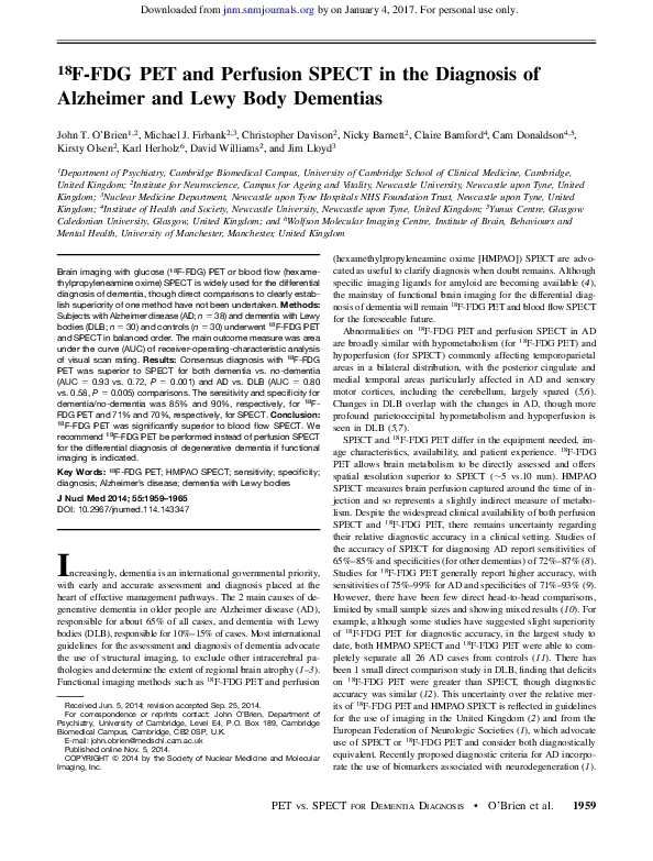 (PDF) A comparison of Tc-99m-exametazime and I-123-FP-CIT SPECT imaging ...