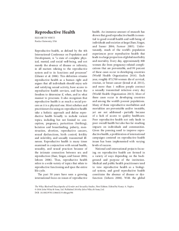 (PDF) Reproductive Health