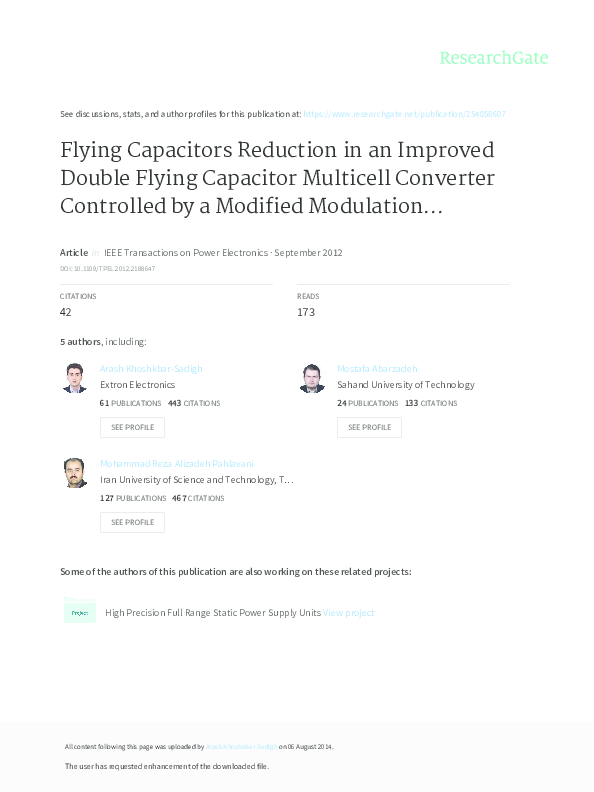 (PDF) Flying Capacitors Reduction in an Improved Double Flying ...