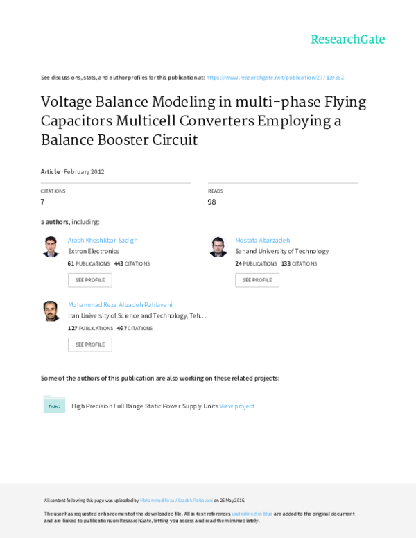 (PDF) Voltage Balance Modeling in Multi-Phase Flying Capacitor ...