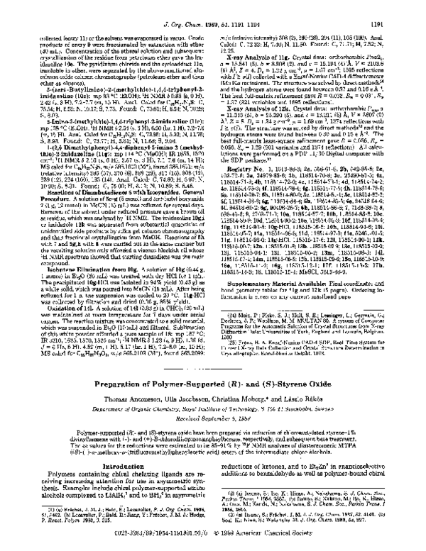 (PDF) Preparation of polymer-supported (R)- and (S)-styrene oxide