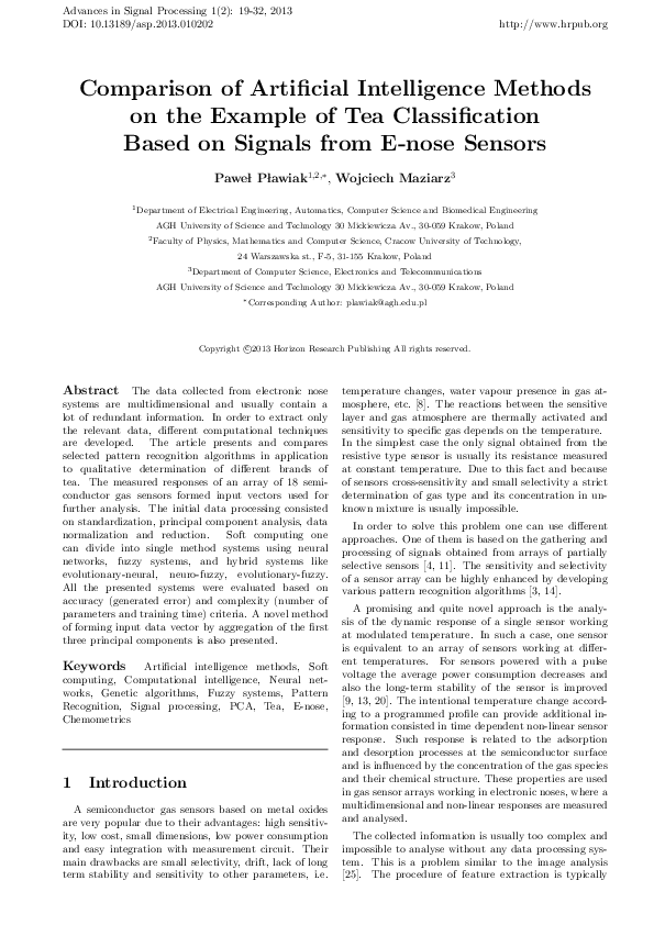 (PDF) Comparison of Artificial Intelligence Methods on the Example of ...