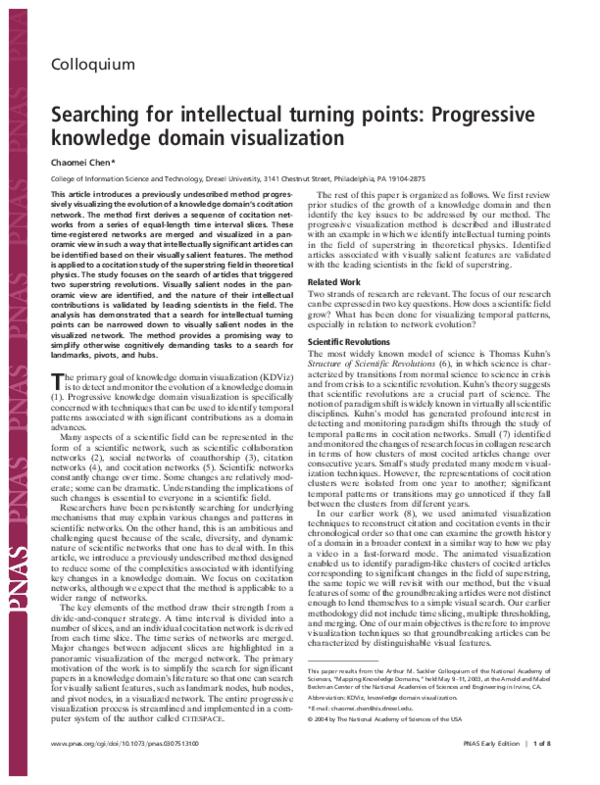 (PDF) Searching for intellectual turning points: Progressive knowledge ...