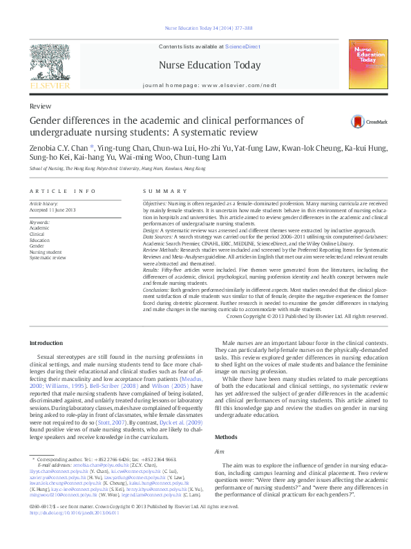 PDF Gender Differences In The Academic And Clinical Performances Of Undergraduate Nursing pdf-gender-differences-in-the-academic-and-clinical-performances-of-undergraduate-nursing