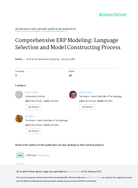 (PDF) Comprehensive ERP Modeling: Language Selection and Model Constructing Process