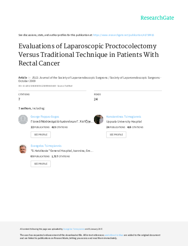 (PDF) Simultaneous Laparoscopic Anterior Resection and Left Hepatic Lobectomy for Stage IV ...